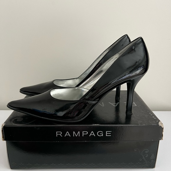Rampage | Shoes | Rampage Black Patent Maria Heels Size 75 | Poshmark